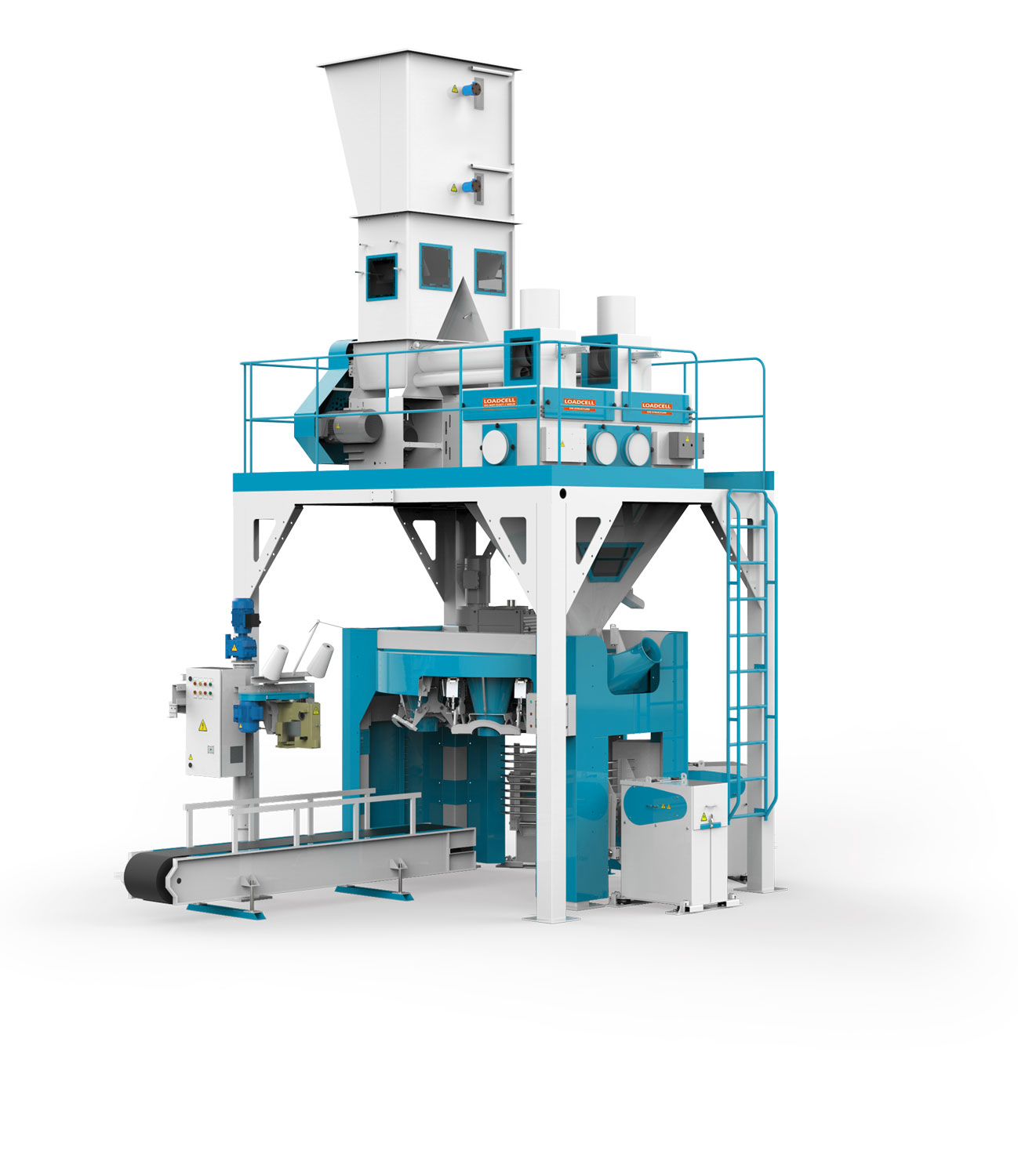 Flour Bagging Machine System With Double Weigh Hopper & Single Station ...